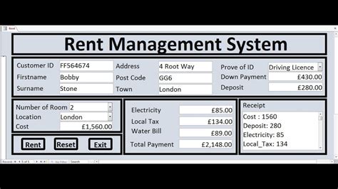 How To Create Rent Management System In Microsoft Access Full Tutorial Youtube