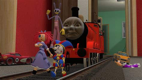 Pomni And Ragatha Running Away From James And Jax By Redkirb On Deviantart