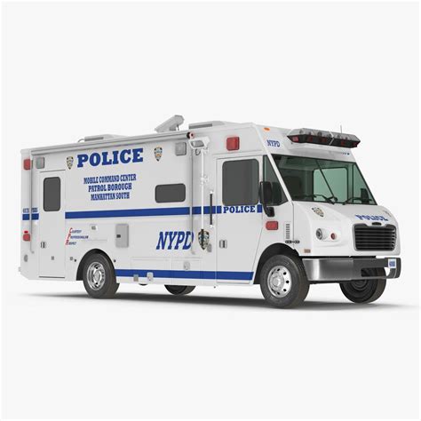 Nypd Mobile Command Center Simple Interior 3d Model 69 3ds Blend C4d Fbx Max Ma Lxo