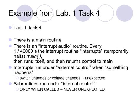 Ppt Help For Lab 1 Subroutines Calling Subroutines Powerpoint
