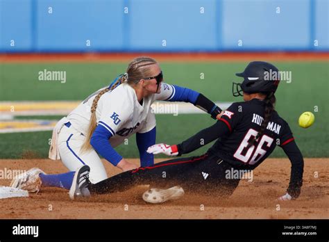Texas Techs Kiley Huffman 66 Is Safe With A Double As Kansas