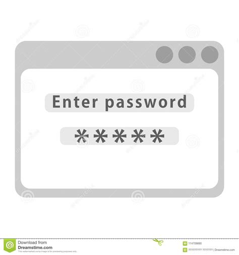 Web Window Enter Passwors Stock Illustration Illustration Of Authorized 114709890