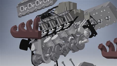 3d V8 Engine Assembly 3d Model Turbosquid 2100200