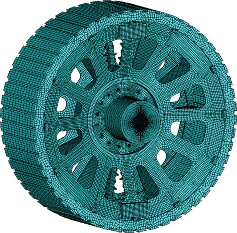 Mesh Of The Generator Rotor Bracket Download Scientific Diagram