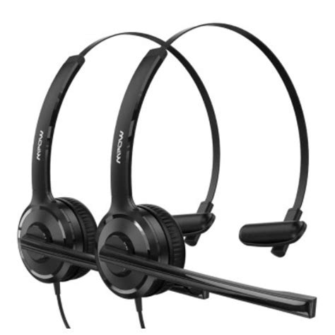Гарнитура для колл центра Mpow Bh323a Usb Headset Black 2штуки в комплекте