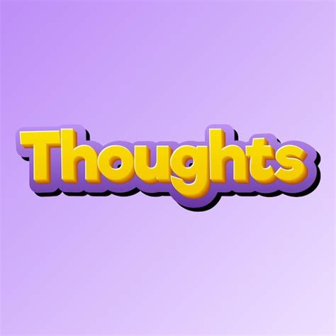 Premium Photo Thoughts Text Effect Gold  Attractive Background