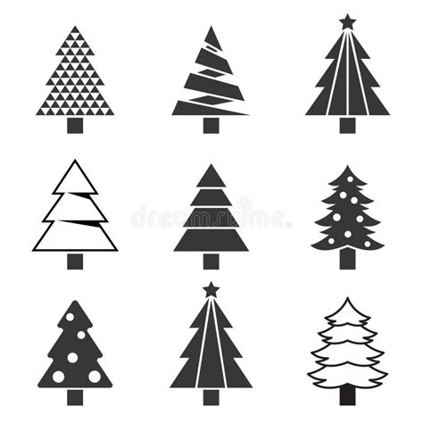 Pine Tree Vector Set Stock Vector Illustration Of Environment