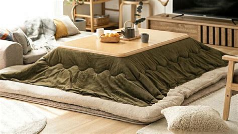 Corduroy Green Kotatsu Table Kotatsu Tables