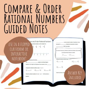 Compare And Order Rational Numbers Guided Notes For Interactive Notebook