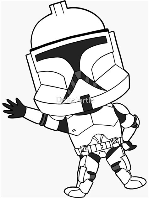 Chibi Clone Trooper Sticker For Sale By Deltaturtle Redbubble