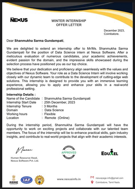 Shanmukha Sarma Gundampati On Linkedin Nexus Nexusinfo Nexusintern