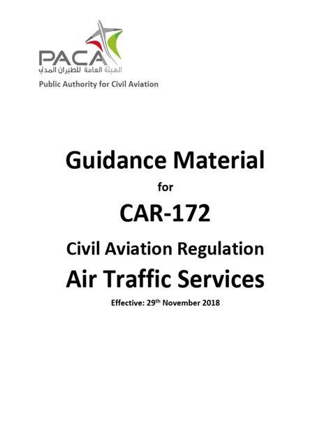 Car 172 Guidance Material Pdf Air Traffic Control Aviation