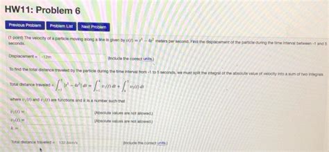 Solved HW11 Problem 6 Previous Problem Problem List Nest Chegg Com