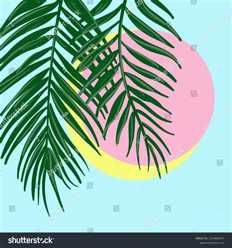 Tropical Leaf Vector Illustration Colourful Abstract Stock Vector