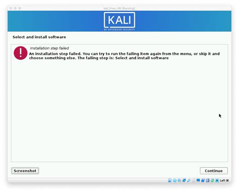 problems related to installation of kali linux on macos r virtualbox