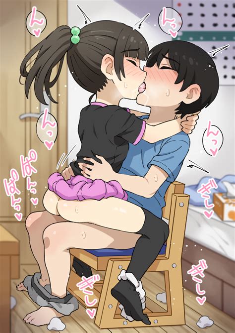 Mimi Pixiv51030577 Original 1boy 1girl Arms Around Neck Ass Bed