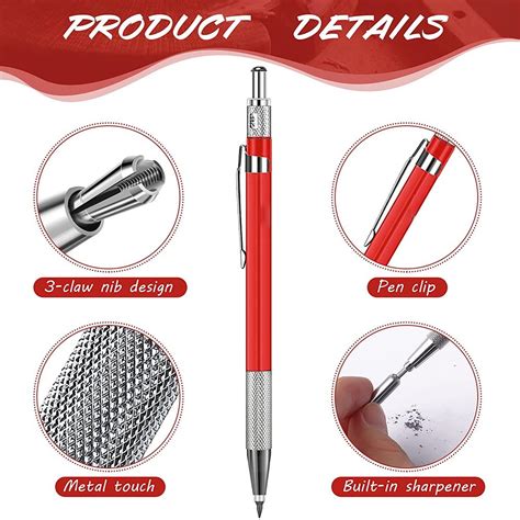 Mawalde Silver Pencils Welders Pencil With 12pcs Silver Streak Refills