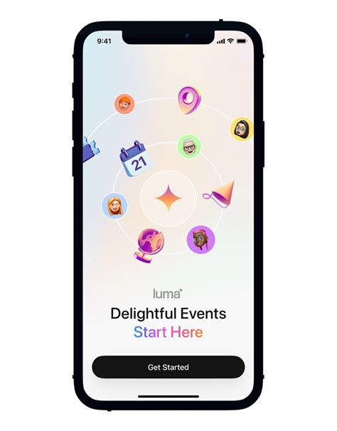 welcome screen ui from luma ios app in 2024 mobile app design