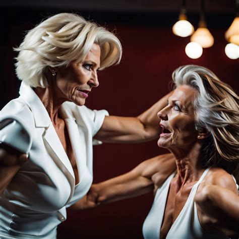Two Older Sexy Mature Women Catfight And Pull Hair By Geoffutt On