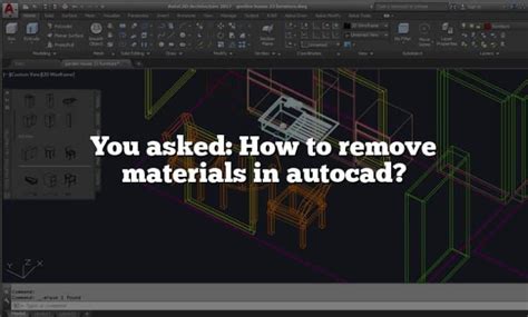 You Asked How To Remove Materials In Autocad