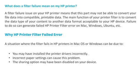 PPT How To Fix HP Printer Filter Failed Error Resolved PowerPoint Presentation ID