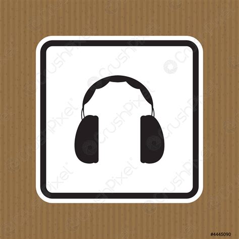 Do Not Ear Protection Required Please Take Out The Headphones Stock Vector Crushpixel