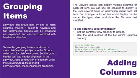 Listview C Windows Forms Control Youtube