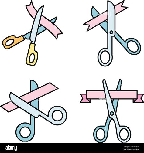 Ribbon Launch Event Icons Set Outline Set Of Ribbon Launch Event Vector Icons Thin Line Color Ribbon Launch Event Icons Set Outline Set Of Ribbon Launch Event Vector Icons Thin Line Color