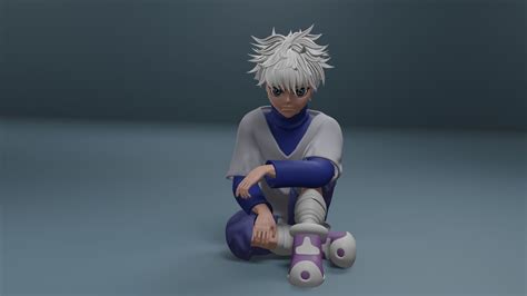 Killua Zoldyck Hunter X Hunter Fanart 3d Free 3d Model Rigged Cgtrader