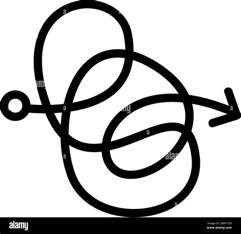 Arrow Node Icon Vector Outline Illustration Stock Vector Image And Art