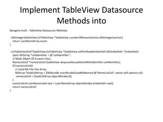 Custom Cell In Objective C Pptx Computing Technology Computing