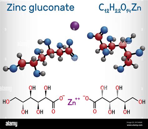 Zinc Gluconate Molecule It Is Ionic Compound Zinc Salt Of Gluconic