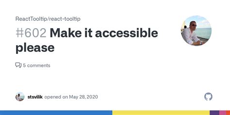 Make It Accessible Please Issue 602 ReactTooltip React Tooltip