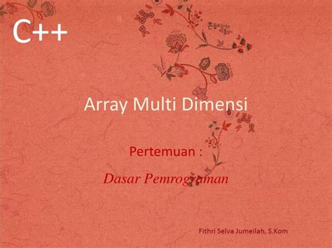 Ppt Array Multi Dimensi Powerpoint Presentation Free Download Id