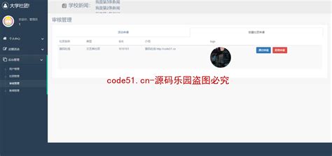 基于ssm springboot mysql的高校社团管理系统