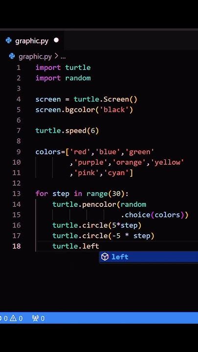 Python Turtle Graphics Python Shortsvideo Programming Pythonturtle
