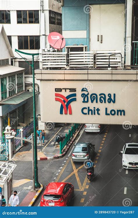 Chit Lom Bts Skytrain Station Emblem Sign Editorial Image Image Of