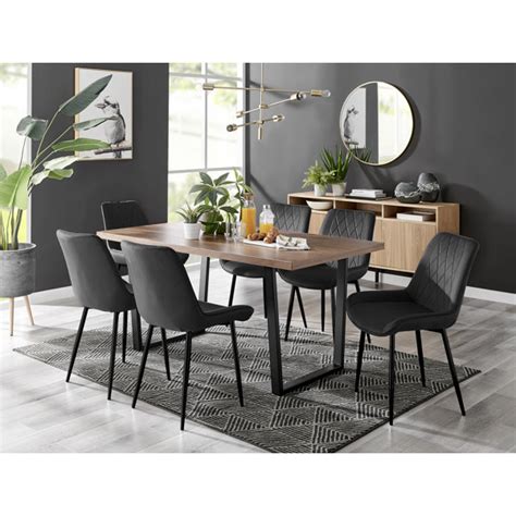East Urban Home Wood Effect Top Rectangular Dining Table With U Shape