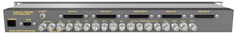 Matrix Switch MSC HD121AAL 12 Input 1 Output 3G SDI Video Router With Button Panel And Analog Audio