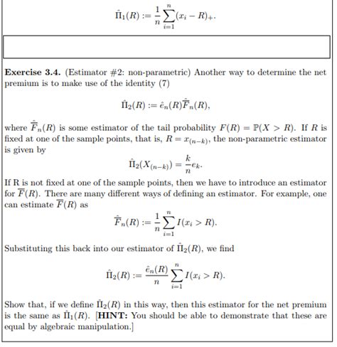 I1 Exercise 34 Estimator 2 Non Parametric