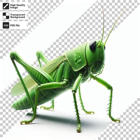 A Green Grasshopper With A Picture Of A Grasshopper On Its Back