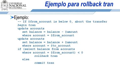 Commit Y Rollback