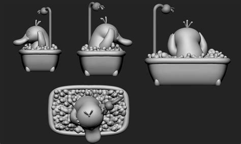 3d Printer Files 3mf File Pokemon Psyduck Bath Tub Creality Cloud