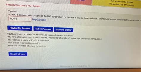 your answer isn t a number it looks like a list of