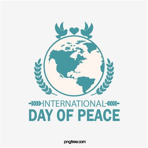 국제 평화의 날 지구 평화 비둘기 잎 크리 에이 티브 로고 배지 디자인 창조적 기호 배지 Png 일러스트 및 벡터 에