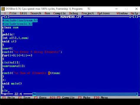 C++ Program to find Sum of Array Elements using Classes - YouTube