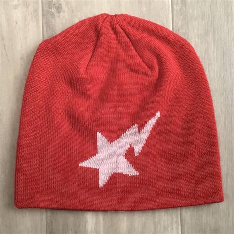 ★初期★ Bapesta ニット帽 ビーニー Red A Bathing Ape Star Bape Sta Beanie Knit Cap