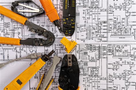 Electrical Tools On Electrical Engineering Drawings 10781901 Stock