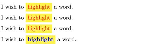 Color Latex Command For Simultaneous Text Coloring And Highlighting