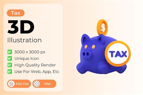 Premium Psd Tax Saving 3d Illustration